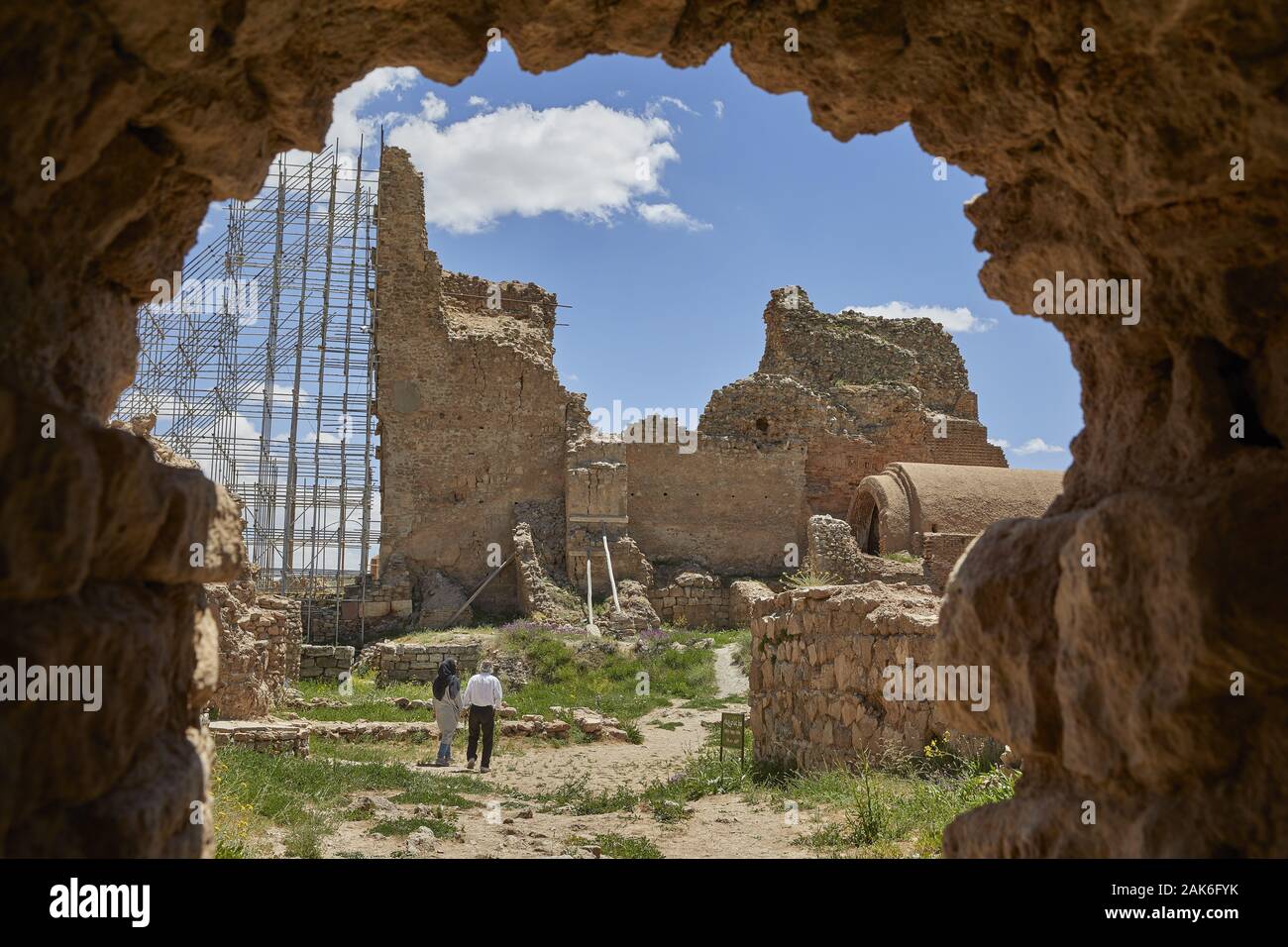 Provinz West-Aserbaidschan/ Takab: ehemalige Tempelanlage Takht-e ...
