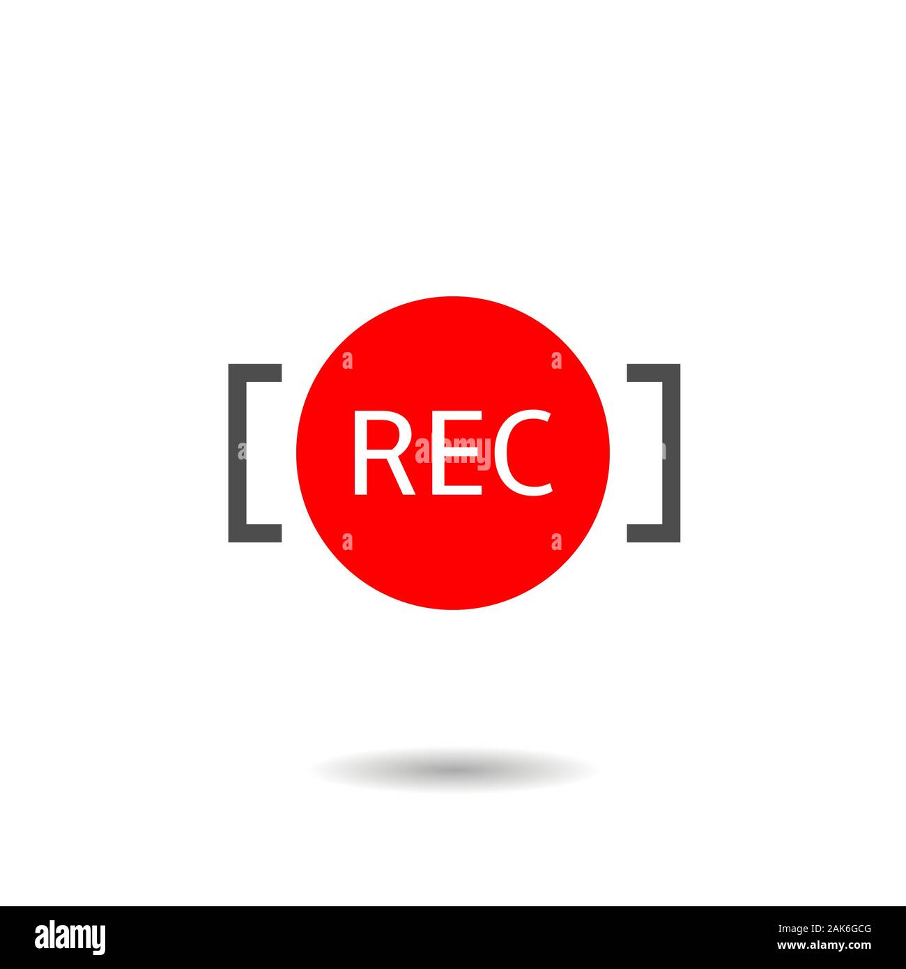 Rec icon. Recording icon template for radio or TV channel Stock Vector ...