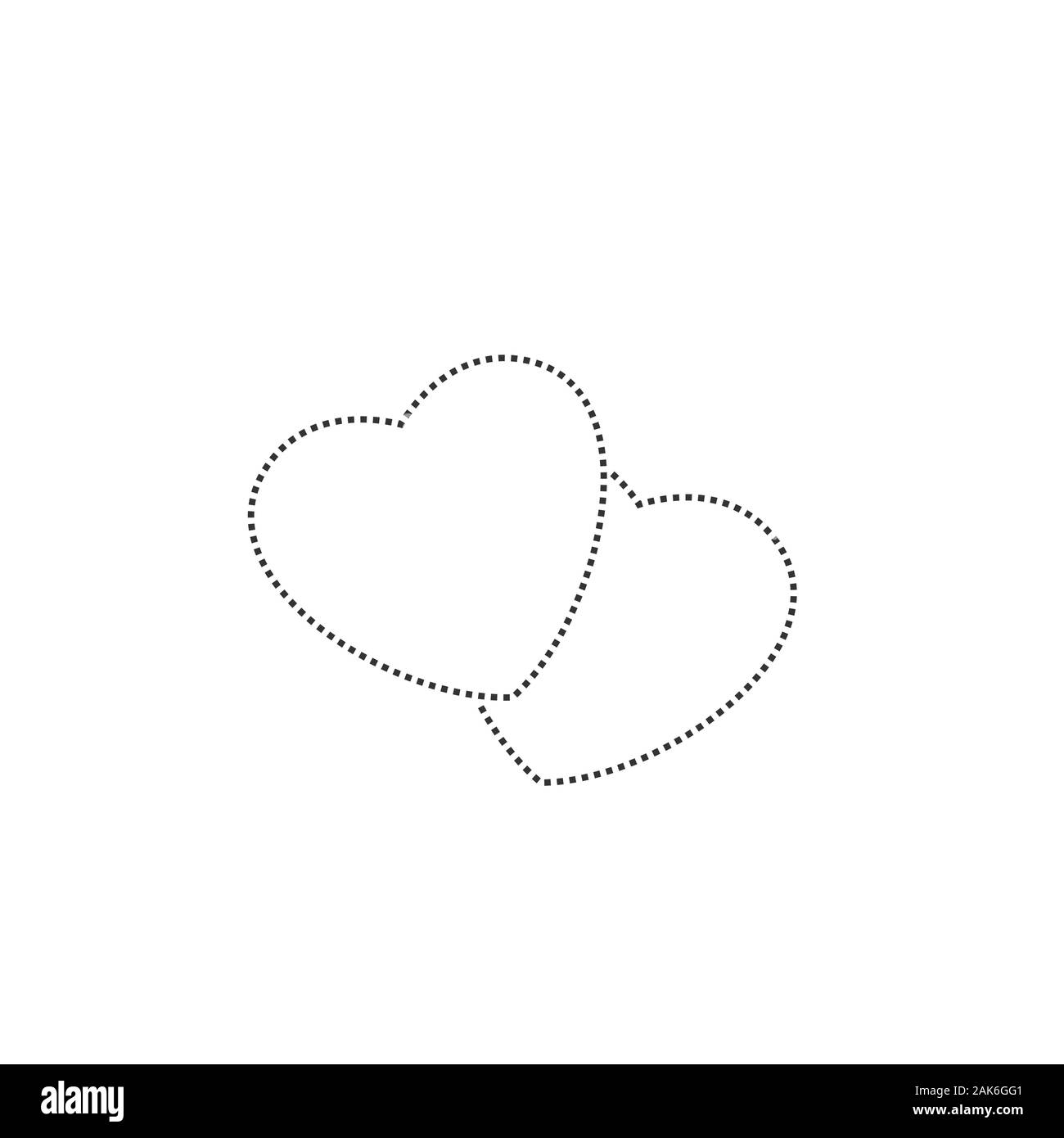 Two Heart Outline