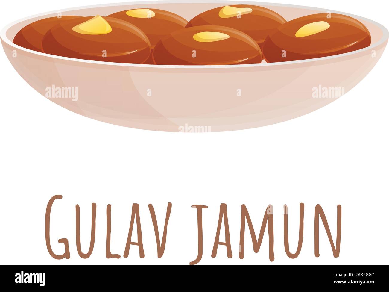 Gulav jamun food icon. Cartoon of gulav jamun food vector icon for web ...