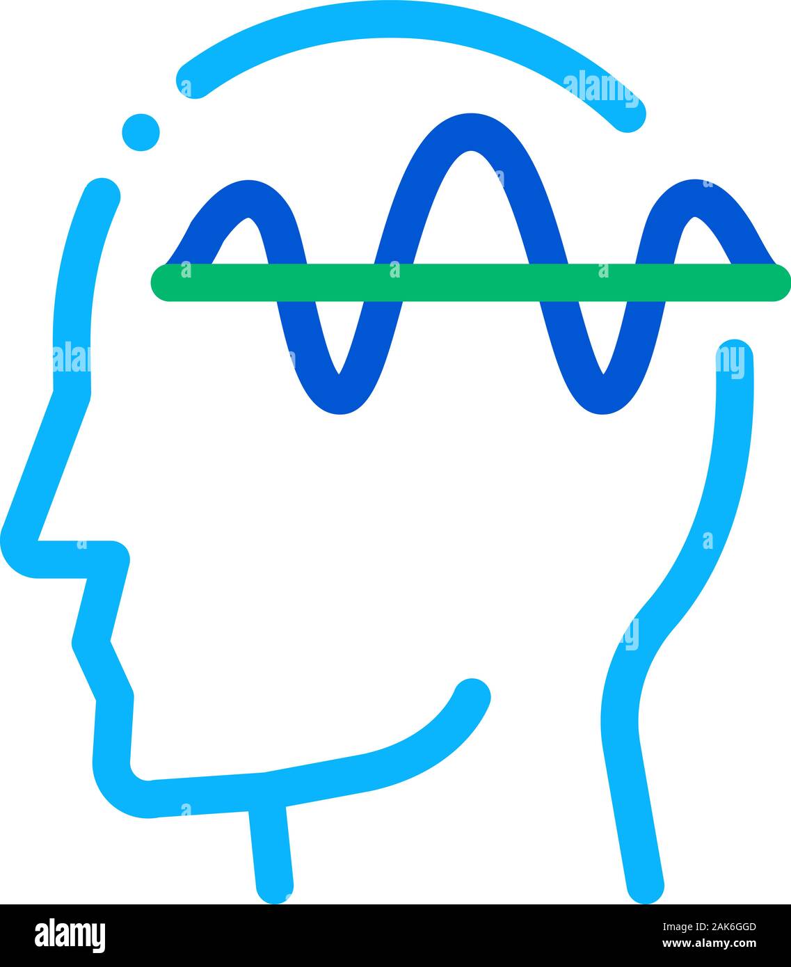 Nervous System of Head Biohacking Icon Vector Illustration Stock Vector ...