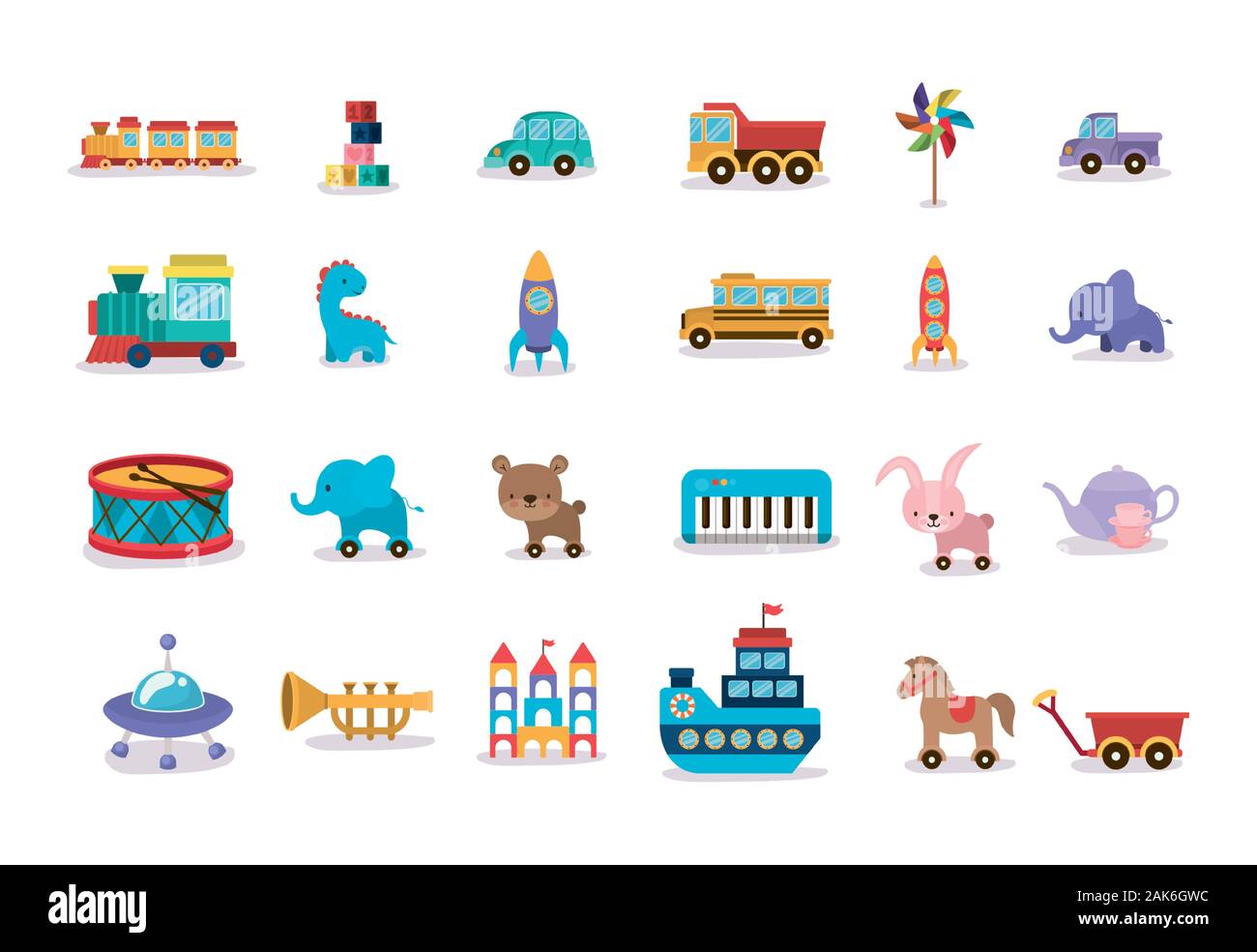 bundle of toys children icons Stock Vector Image & Art - Alamy