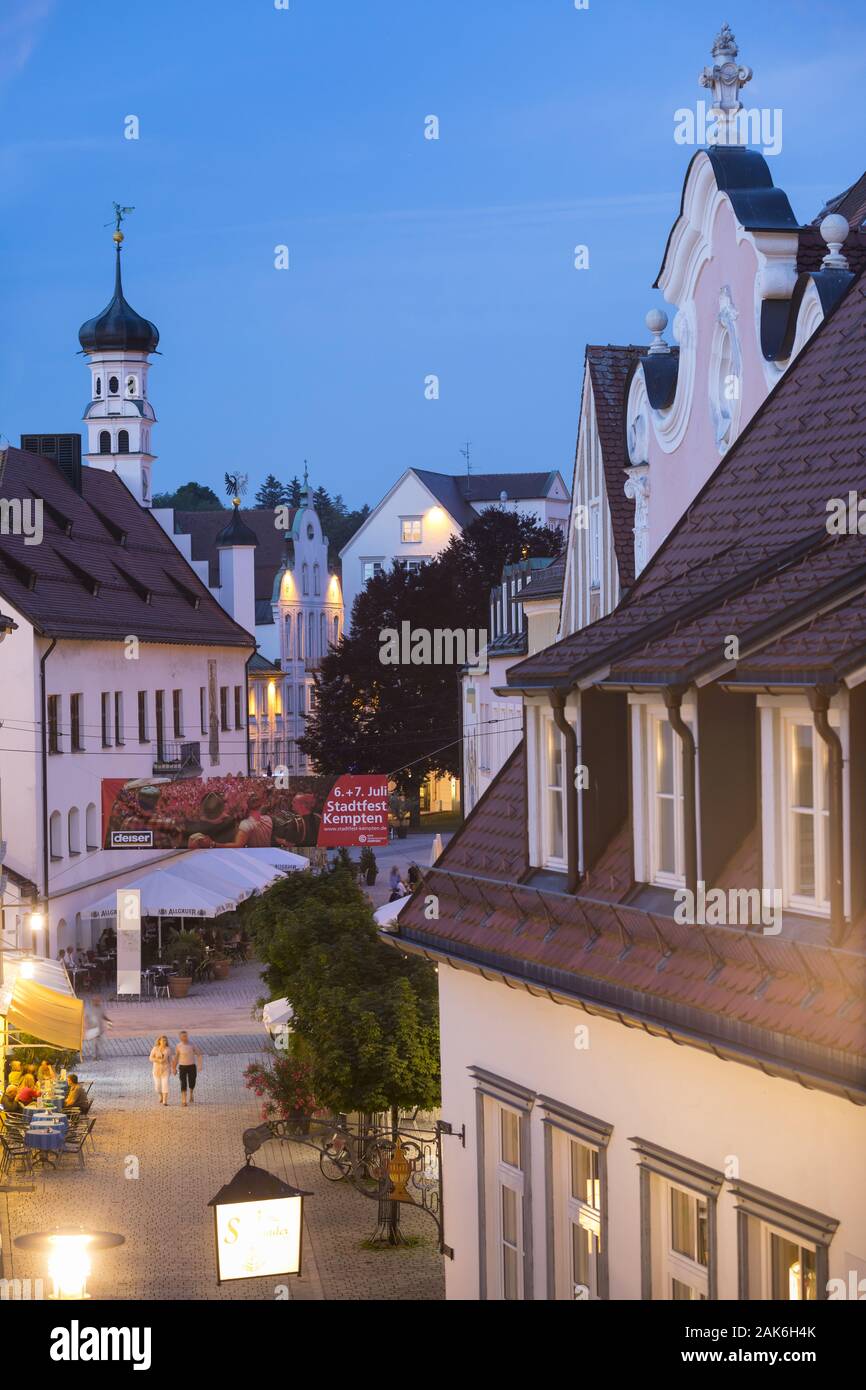 Kempten: Marktplatz mit Rathaus, Allgaeu | usage worldwide Stock Photo ...