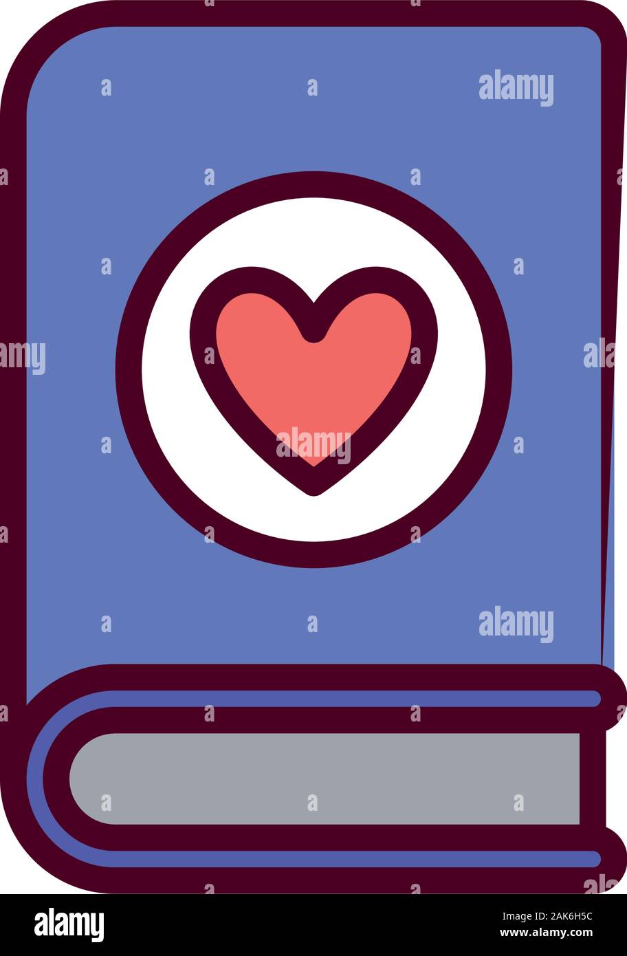 Isolated education book and heart vector design Stock Vector Image ...