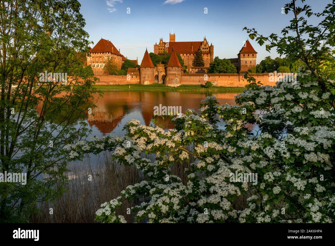Malbork (Marienburg): Marienburg, Deutschordensburg am Fluss Nogat ...