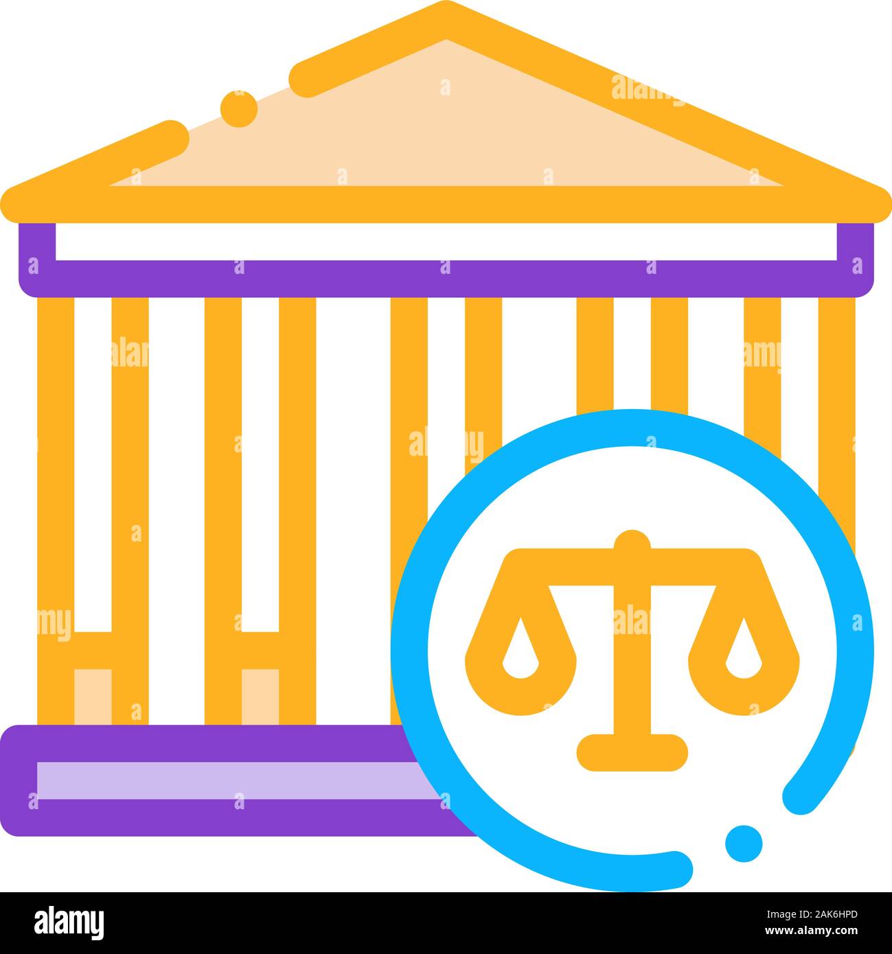 Courthouse Law And Judgement Icon Vector Illustration Stock Vector ...