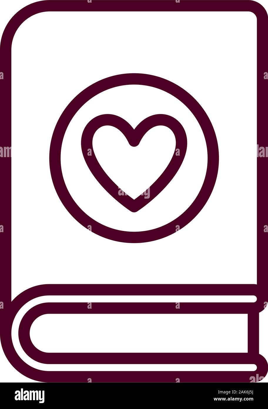 Isolated education book and heart vector design Stock Vector Image ...