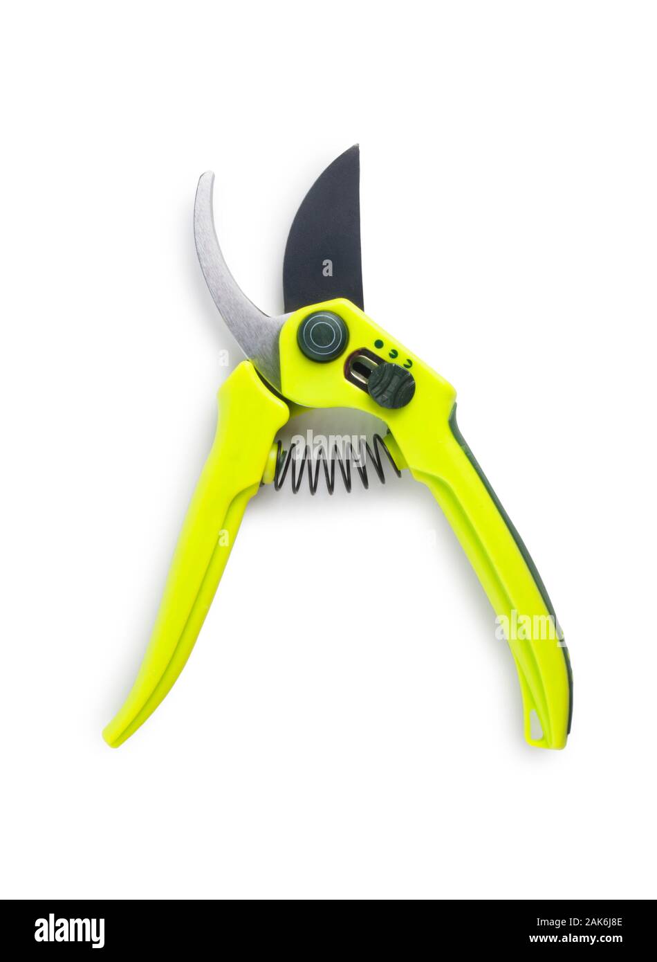 Studio shot of garden pruning secateurs isolated on a white background - John Gollop Stock Photo ...