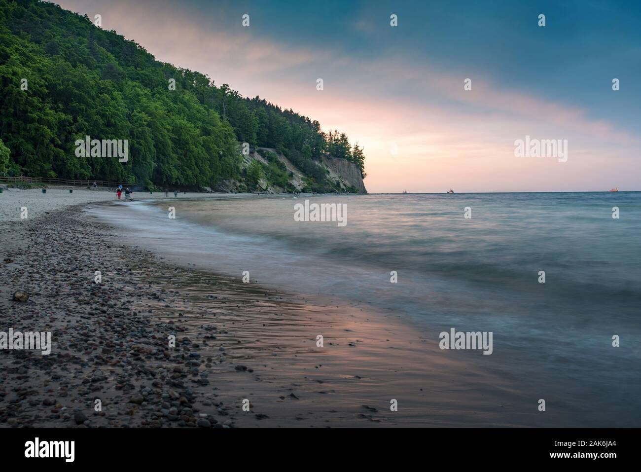 Gdynia (Gdingen): Strand vor der Steilkueste von Orlowo, Danzig | usage ...