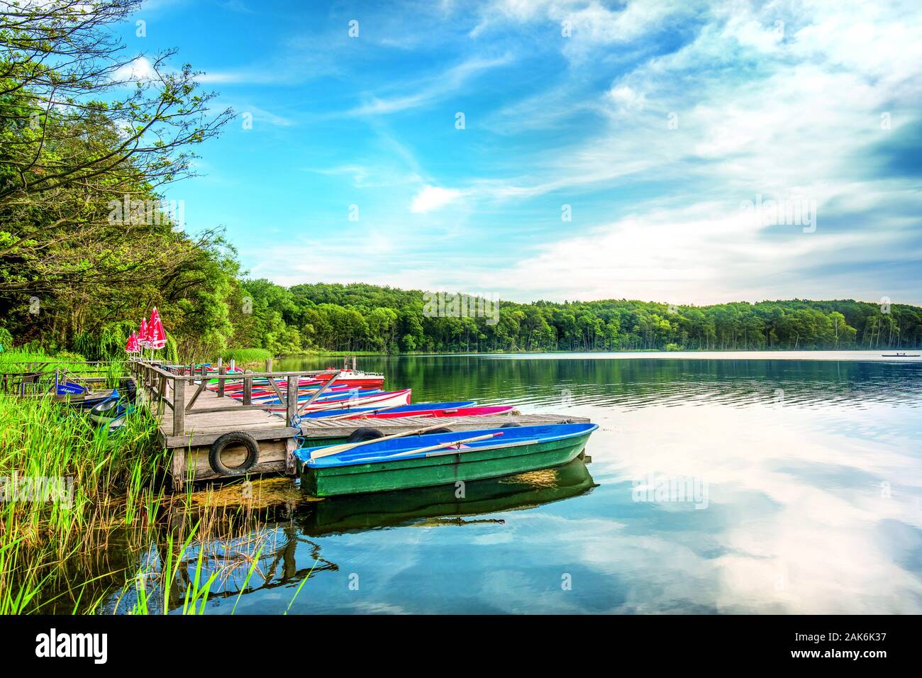 Insel Usedom: Boote am Ufer des Wolgastsees, Ruegen | usage worldwide ...