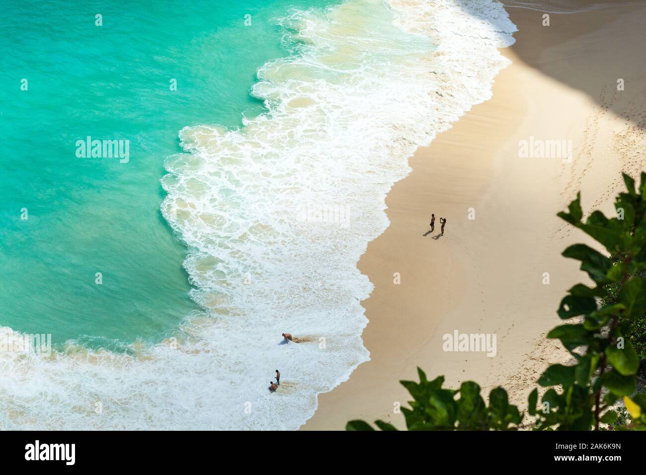 BALI, INDONESIA - MAY 12, 2018: The view at turquoise blue water of the ...