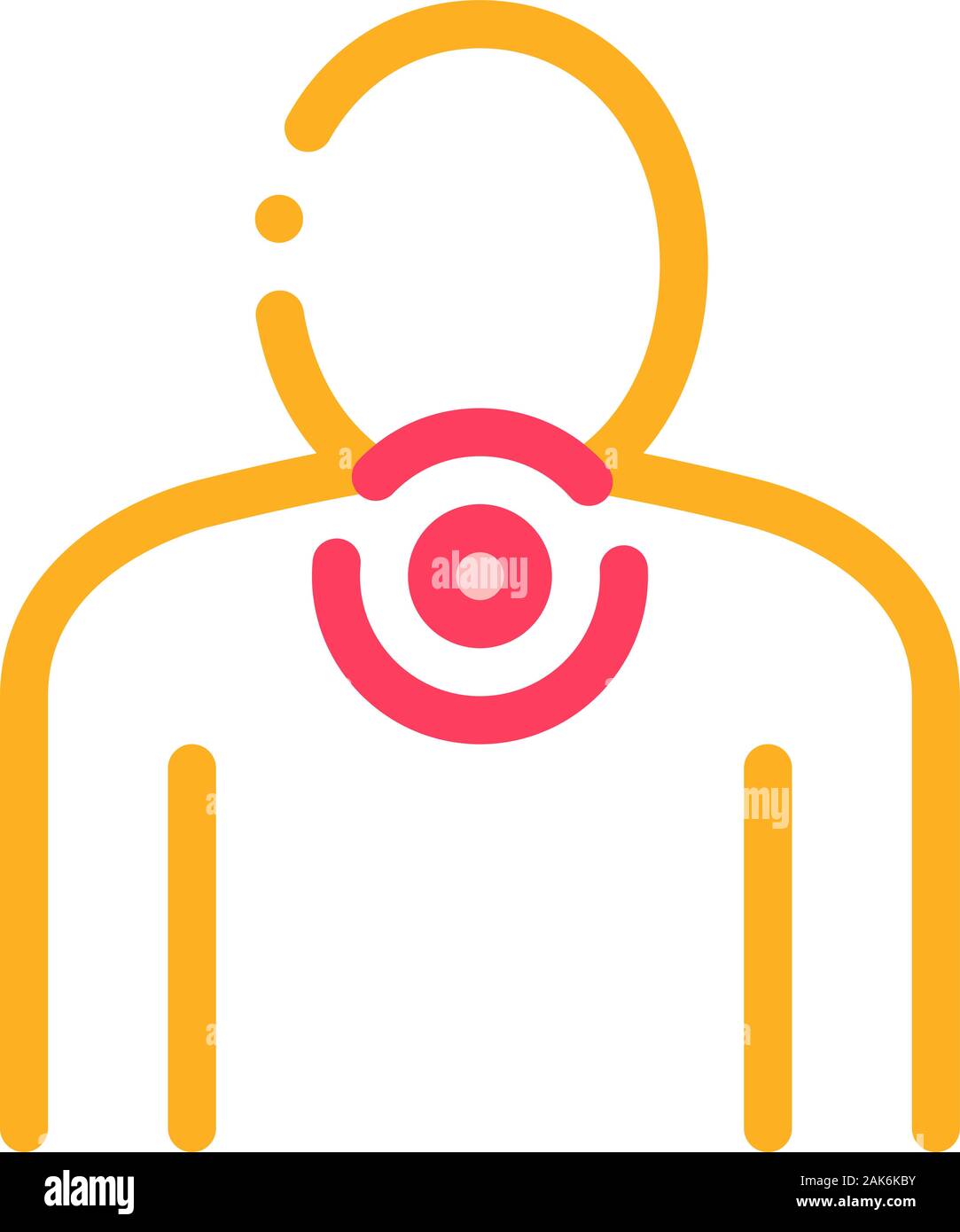Neck Pain Icon Vector Outline Illustration Stock Vector Image & Art - Alamy