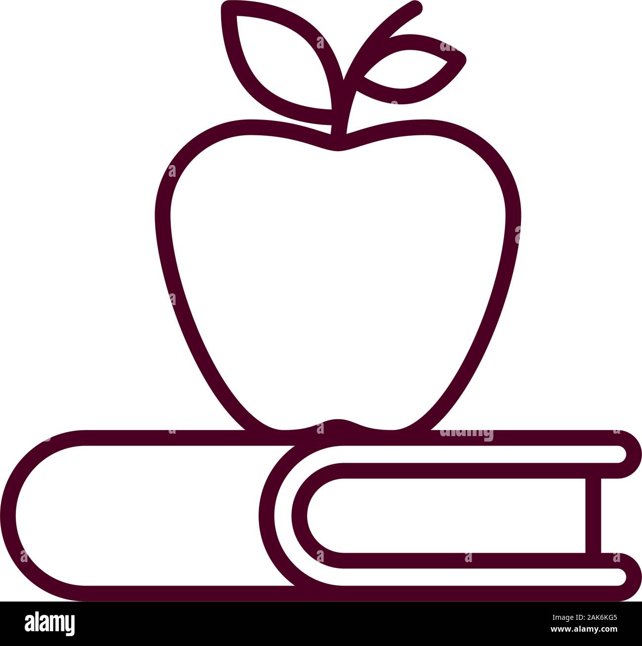 Isolated school book and apple vector design Stock Vector Image & Art ...