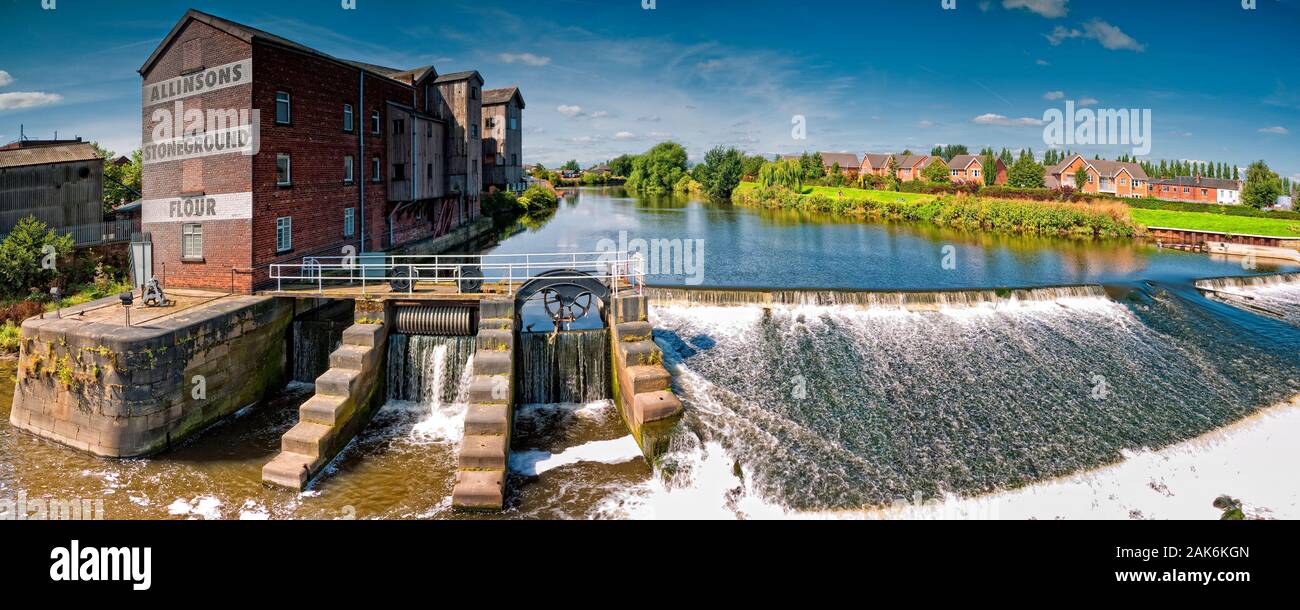 Allisons Stoneground Flour Mill by the weir at Castleford, Yorkshire ...