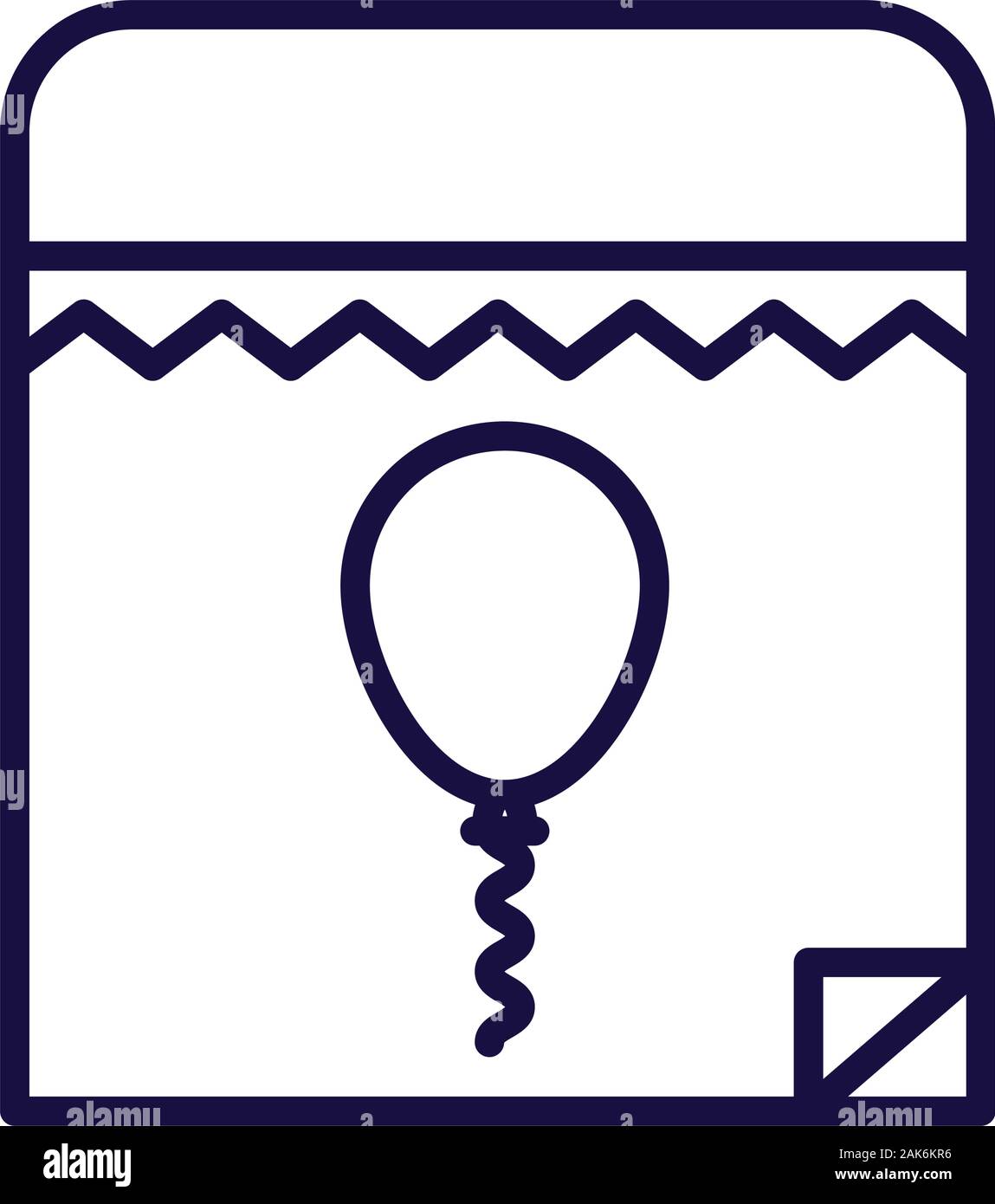 Party and celebration balloon inside paper note vector design Stock ...