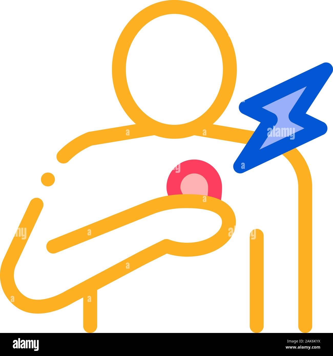 Chest Pain Icon Vector Outline Illustration Stock Vector Image & Art ...