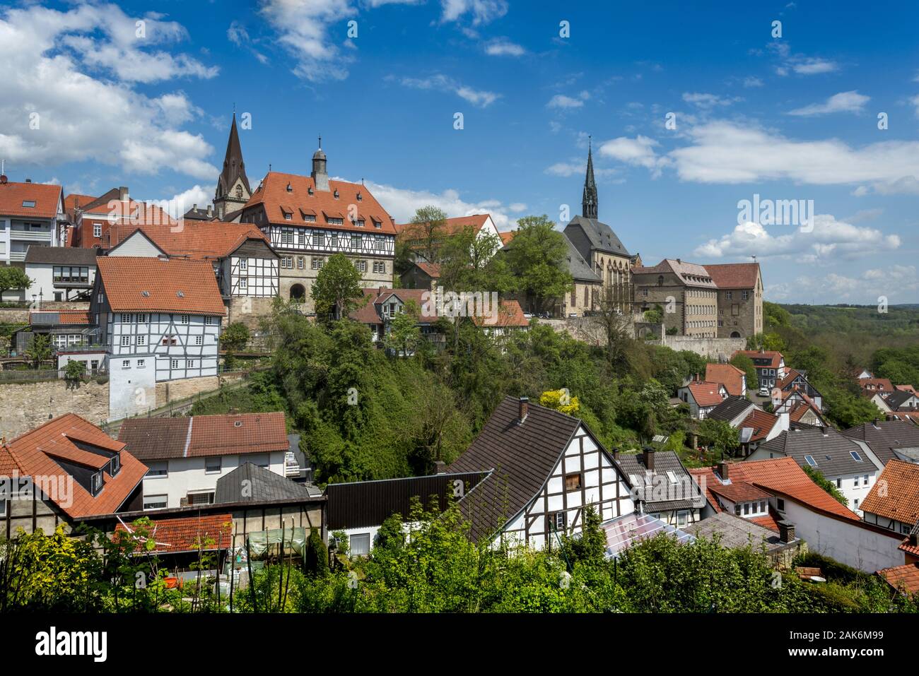 Hansestadt Warburg: Blick auf die Altstadt, Teutoburger Wald | usage ...