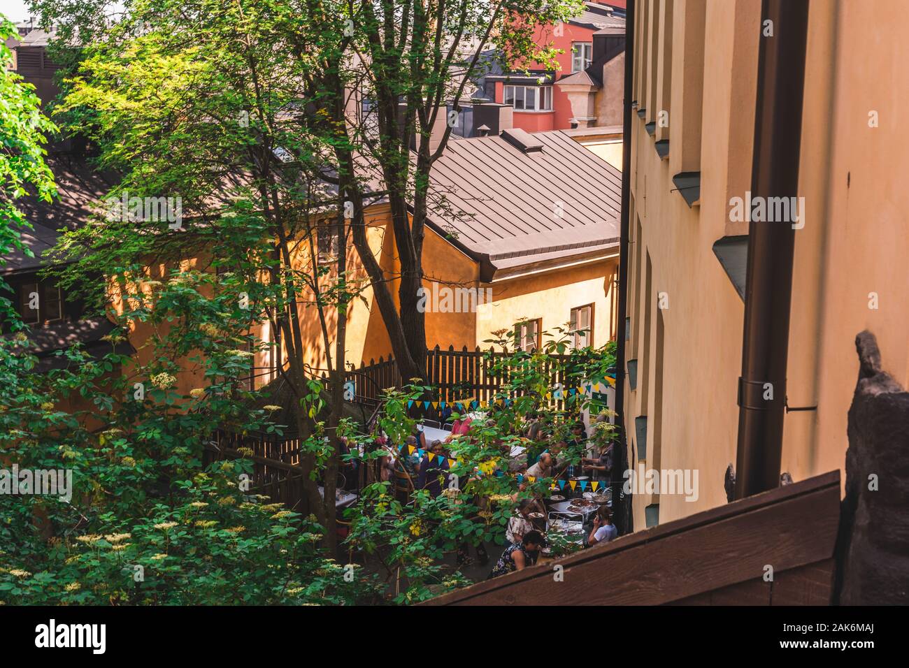 Editorial 06.20.2019 Stockholm Sweden People having fun at a gathering ...