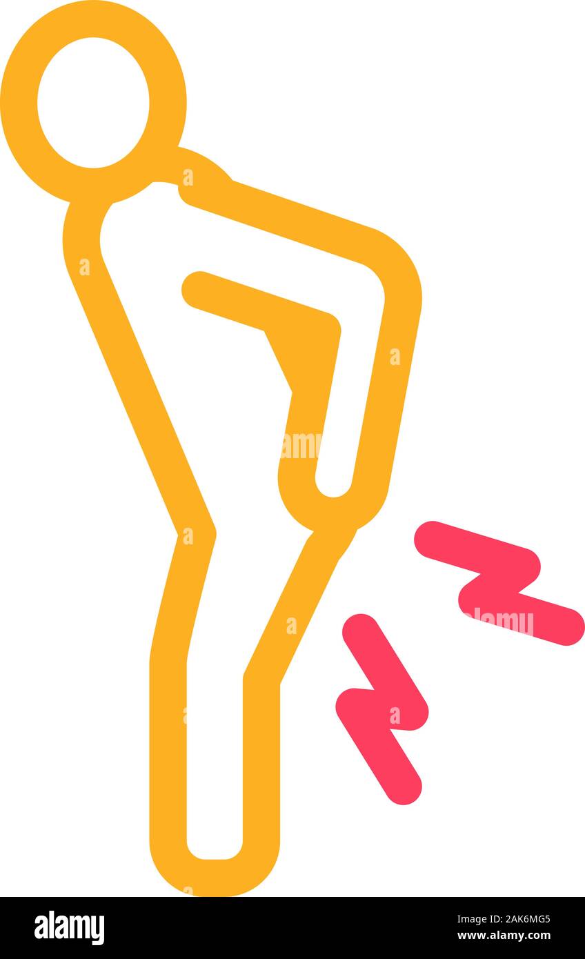 Backache Icon Vector Outline Illustration Stock Vector Image & Art - Alamy