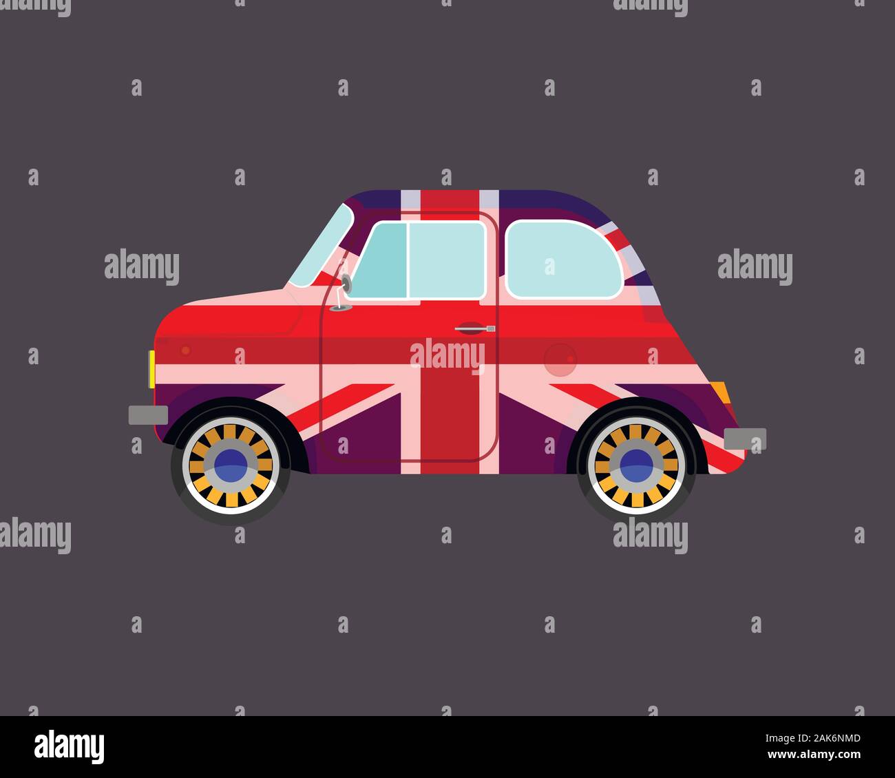 Car on road uk Stock Vector Images - Alamy
