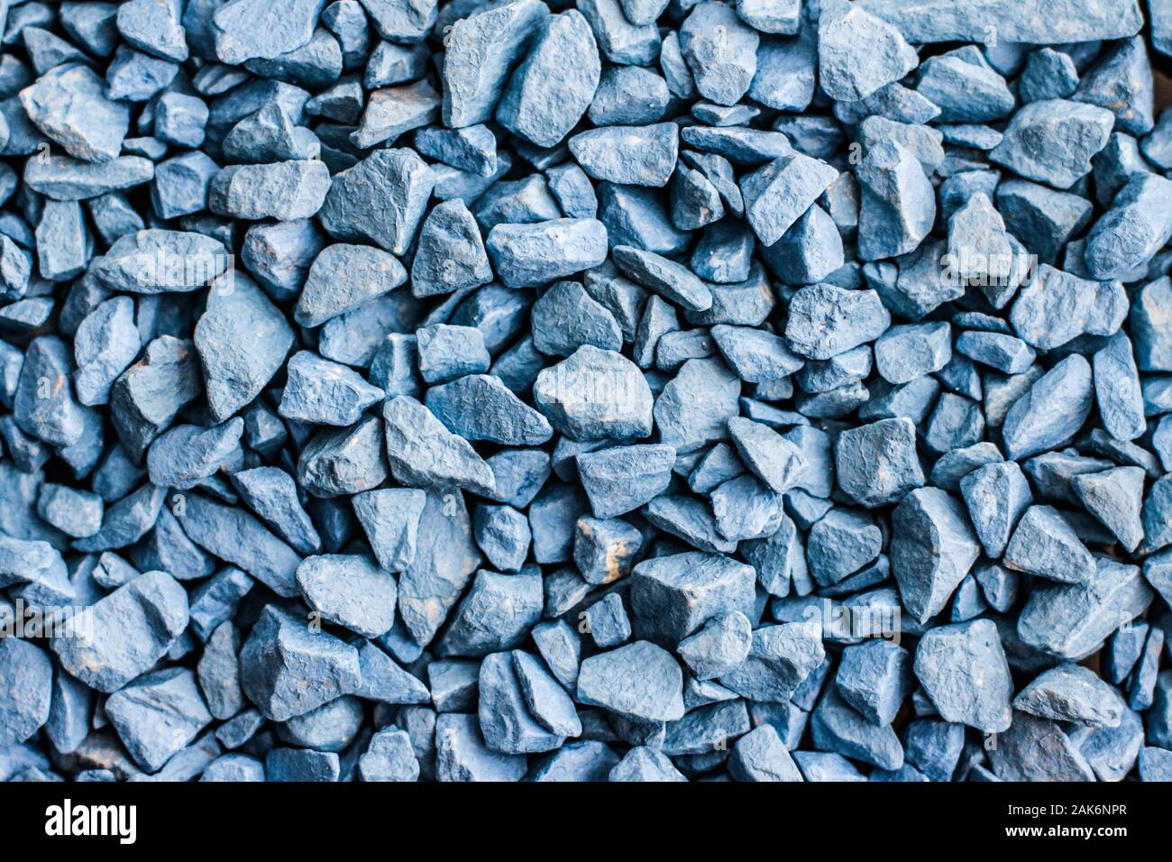Decor, surface and nature concept - Blue stone pebbles as abstract ...