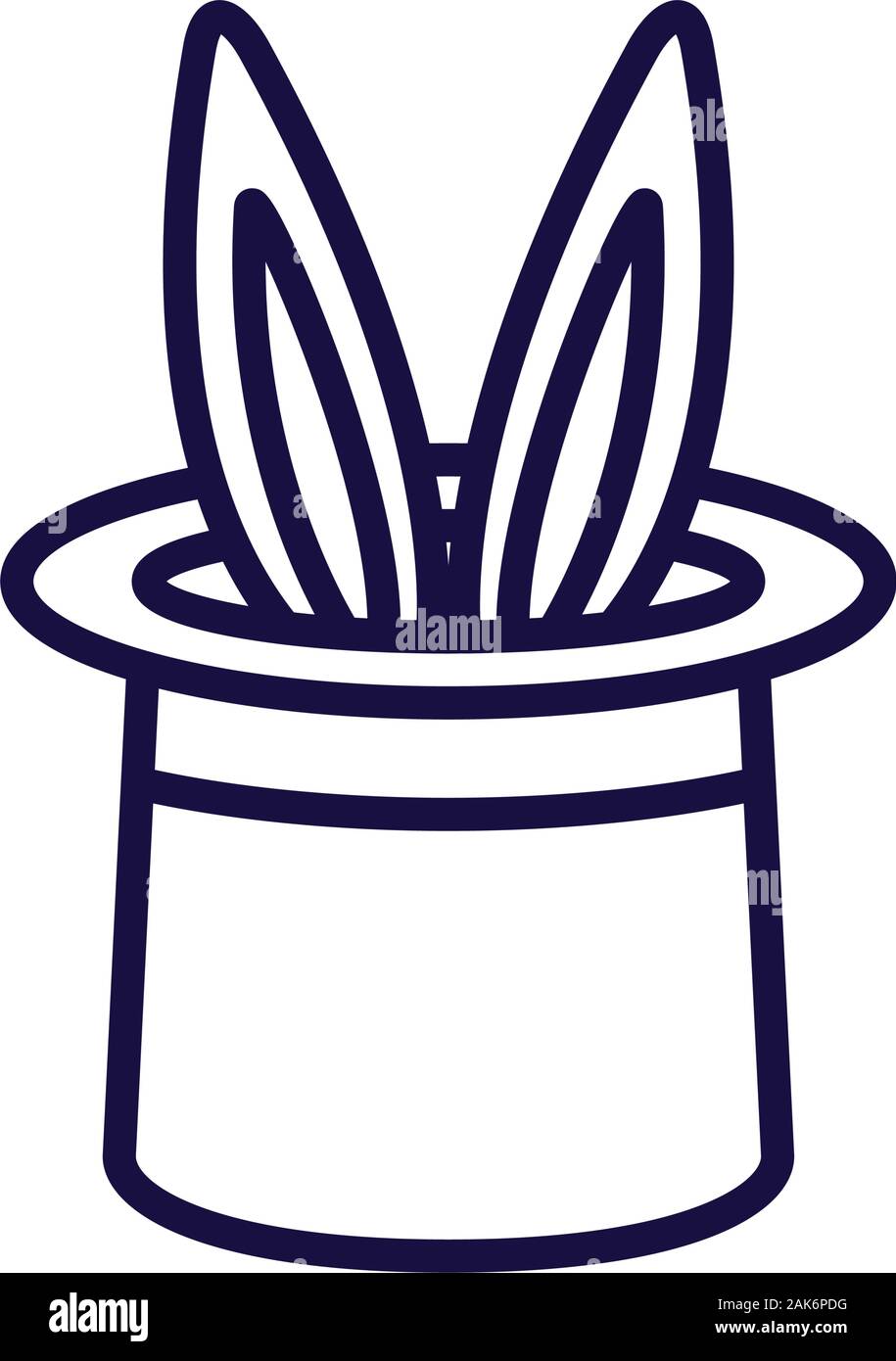 Isolated rabbit inside magic hat vector design Stock Vector Image & Art ...
