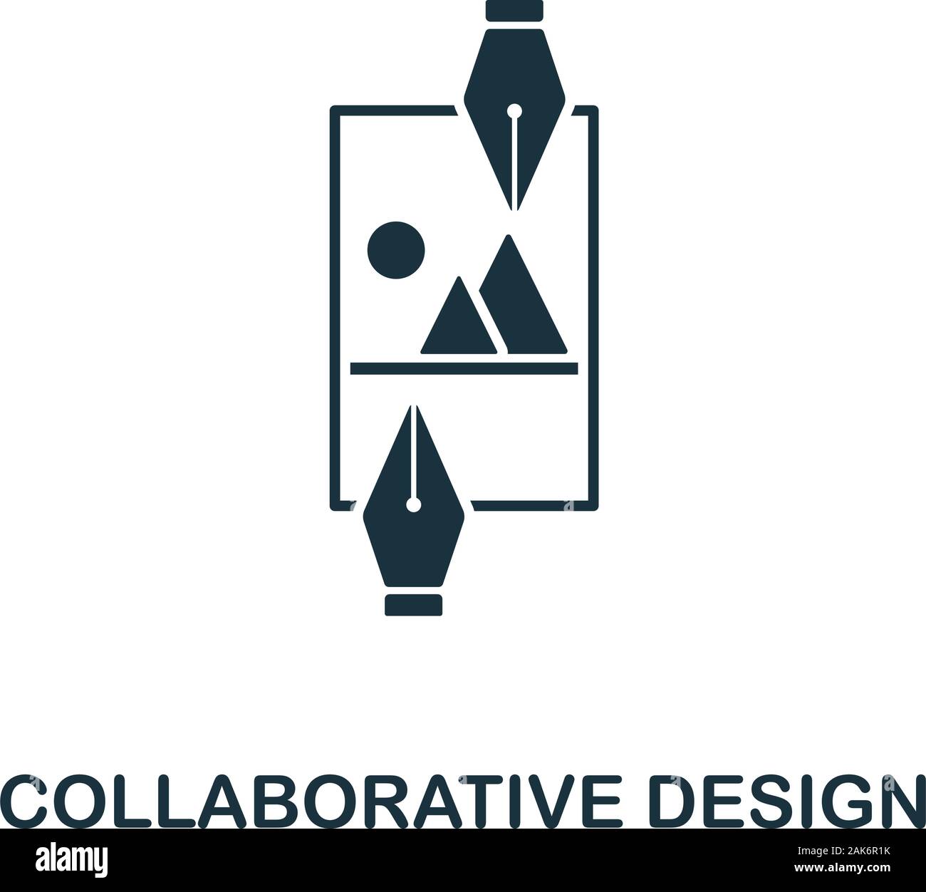 Collaborative Design icon. Simple element from design technology ...