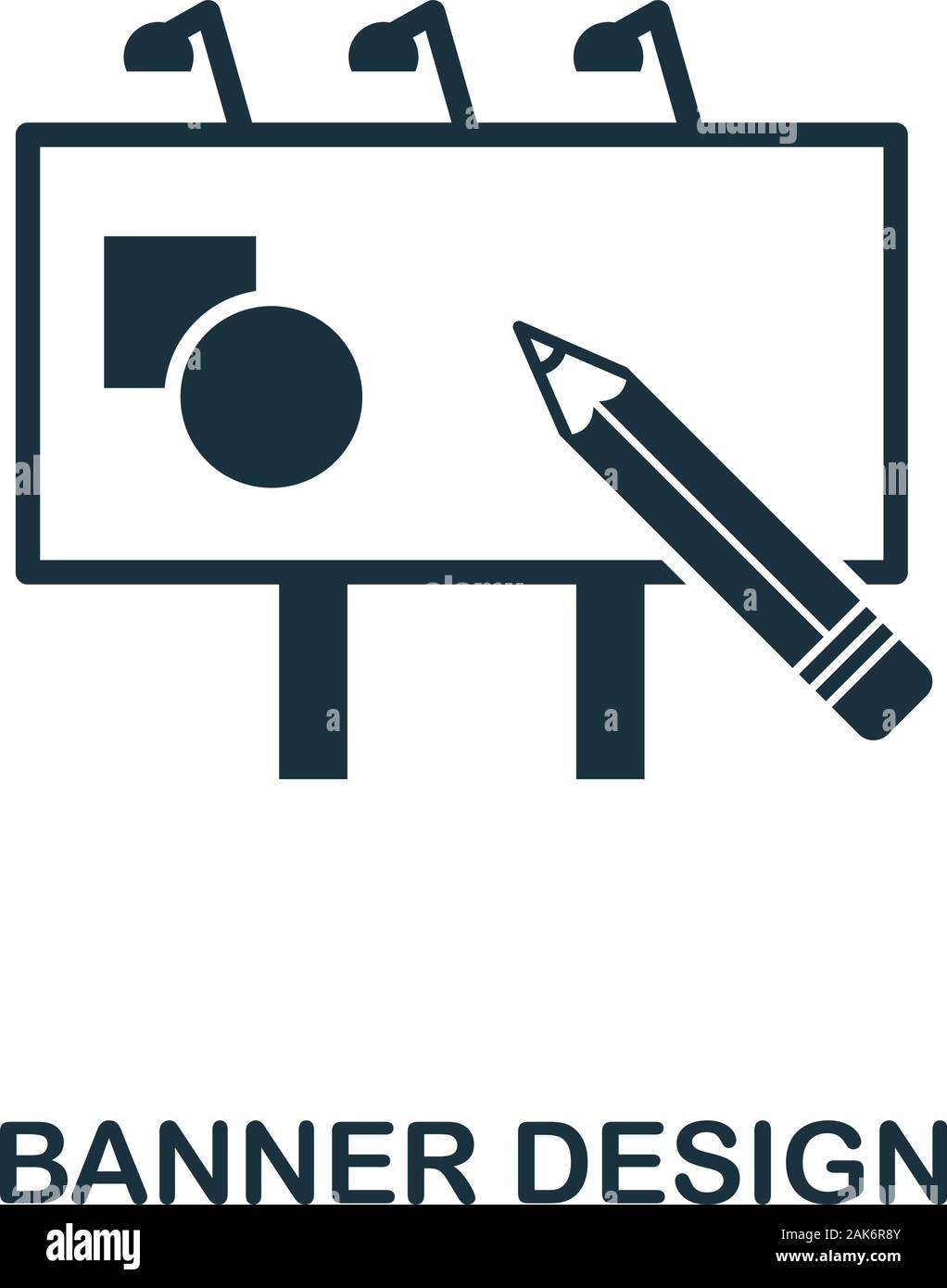 Banner Design icon. Simple element from design technology collection ...