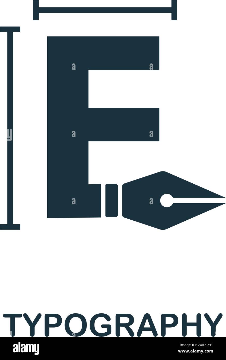 Typography icon. Simple element from design technology collection ...