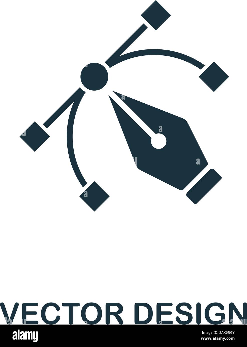 Vector Design icon. Simple element from design technology collection ...