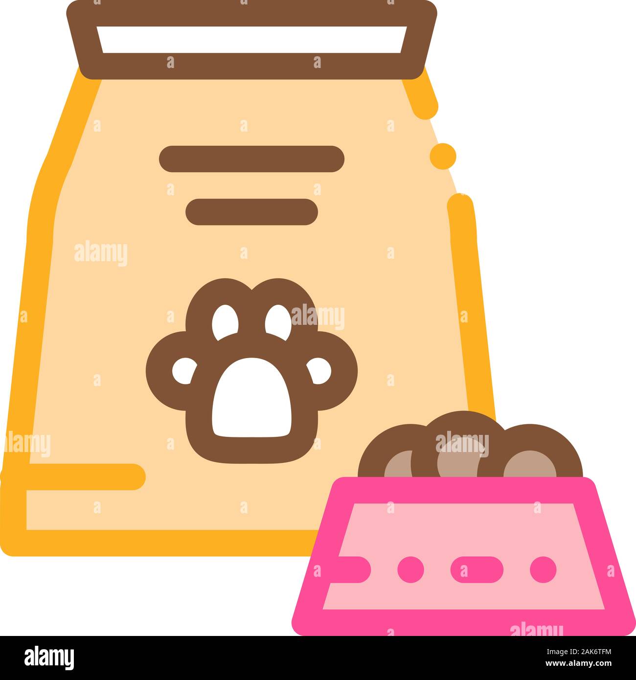 Animal Feed Icon Vector Outline Illustration Stock Vector Image & Art ...