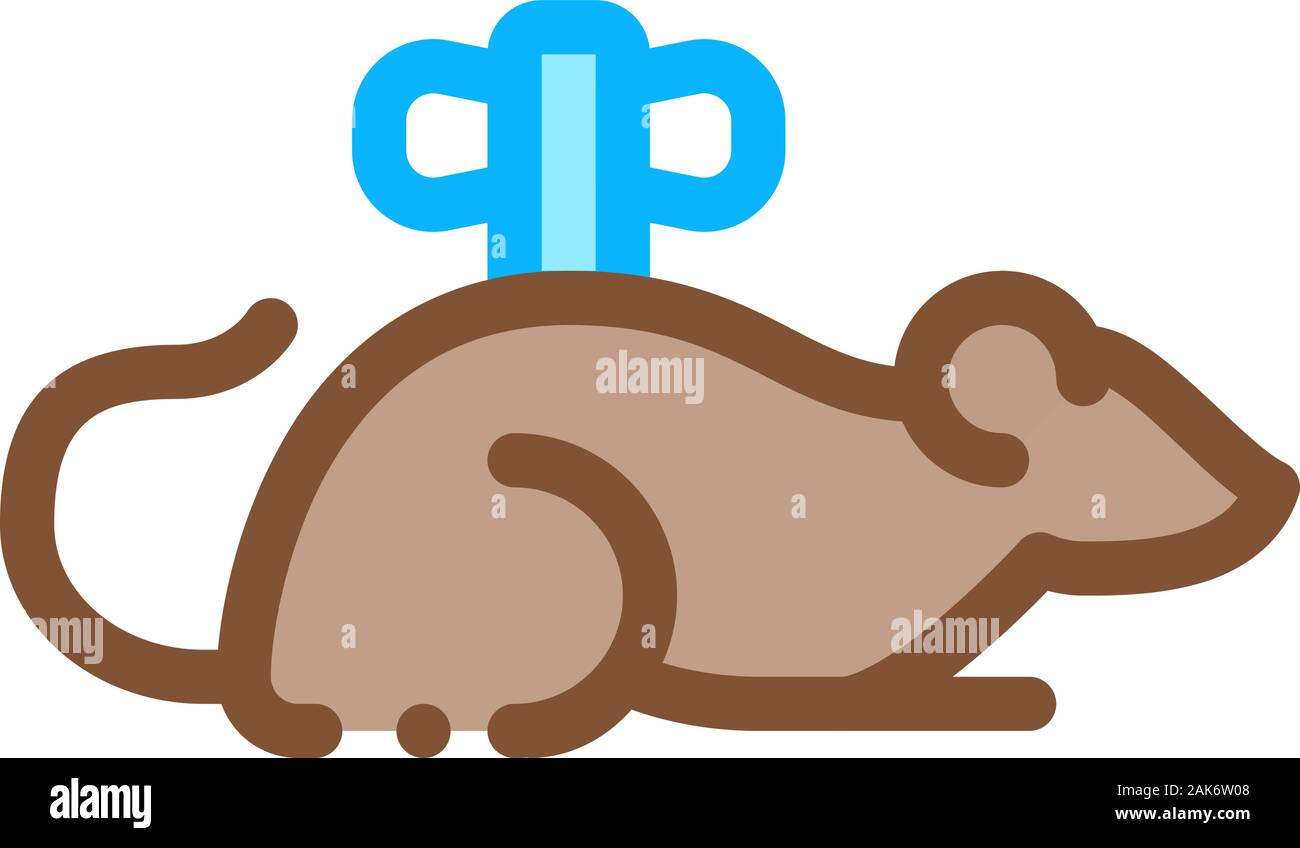 Clockwork Mouse Icon Vector Outline Illustration Stock Vector Image ...