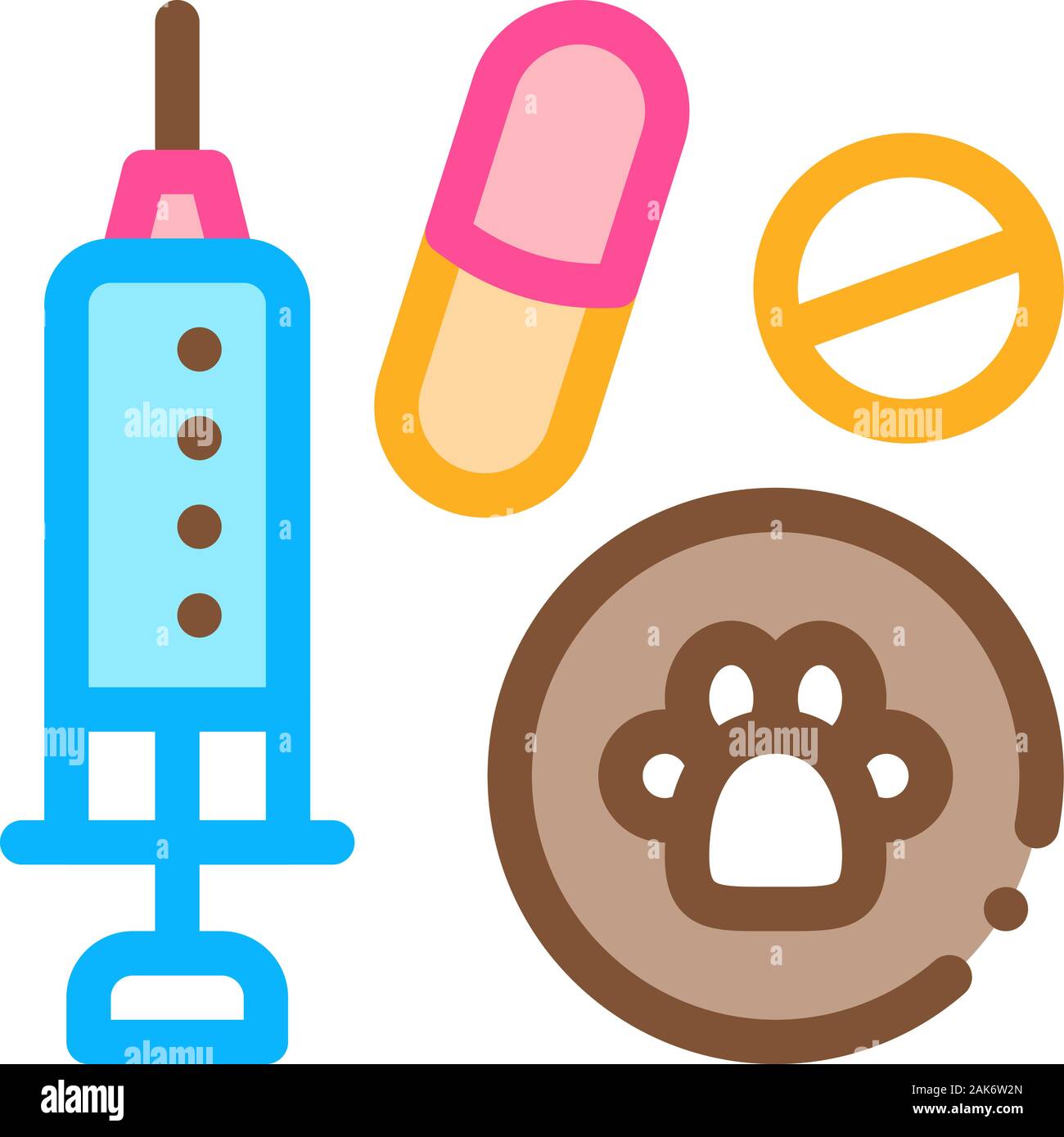 Pet Medicaments Icon Vector Outline Illustration Stock Vector Image ...