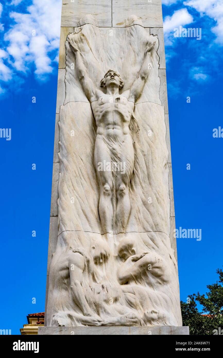 Alamo Heroes Cenotaph Memorial San Antonio Texas. Monument to heroes ...