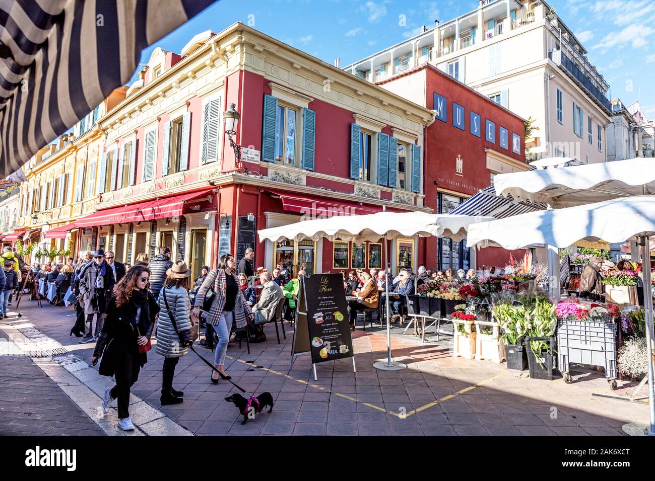 Street Cafe In Nice France Stock Photo - Alamy