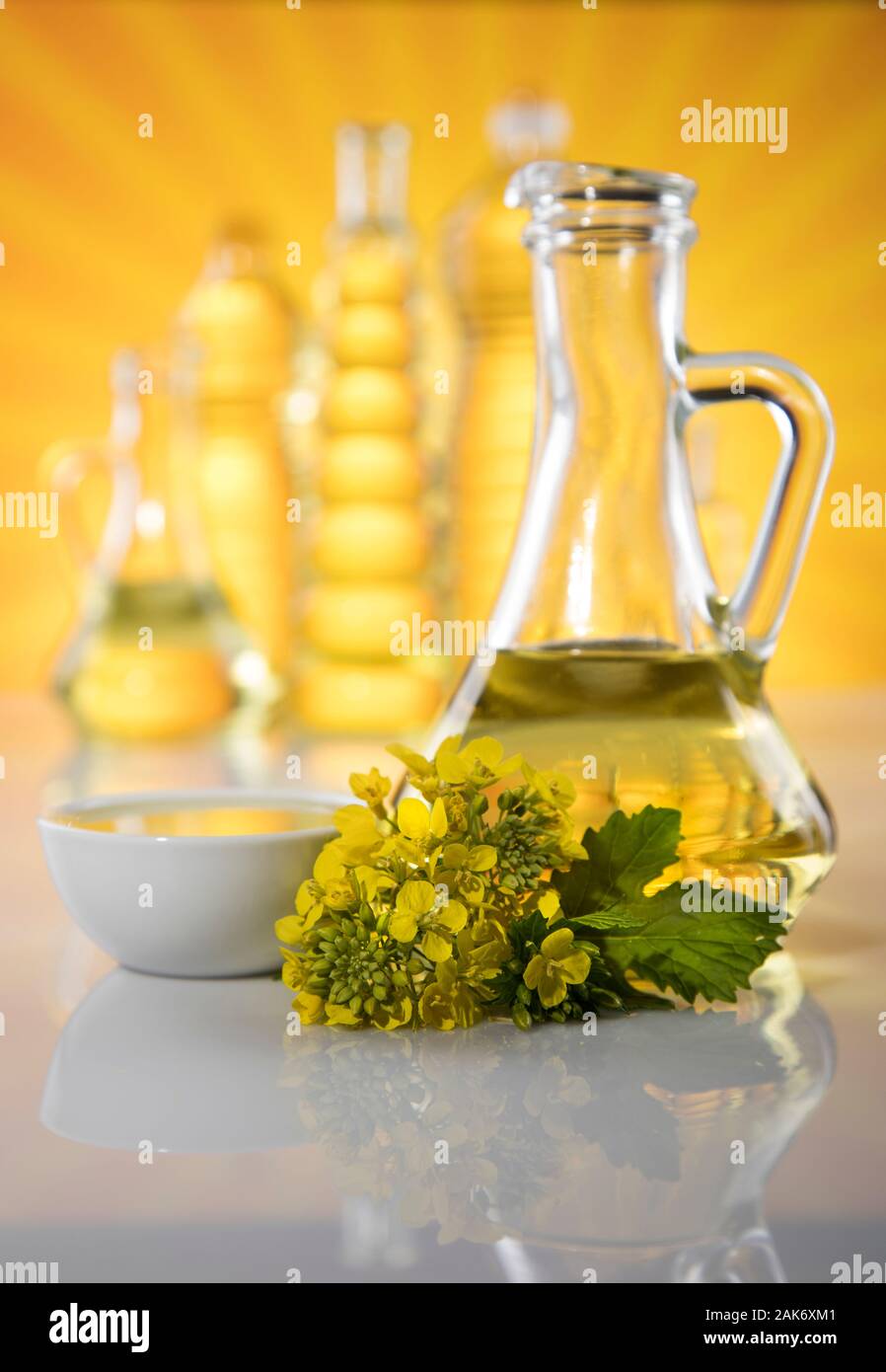 Healthy oil from rapeseed oil. Cooking oils in bottle Stock Photo - Alamy