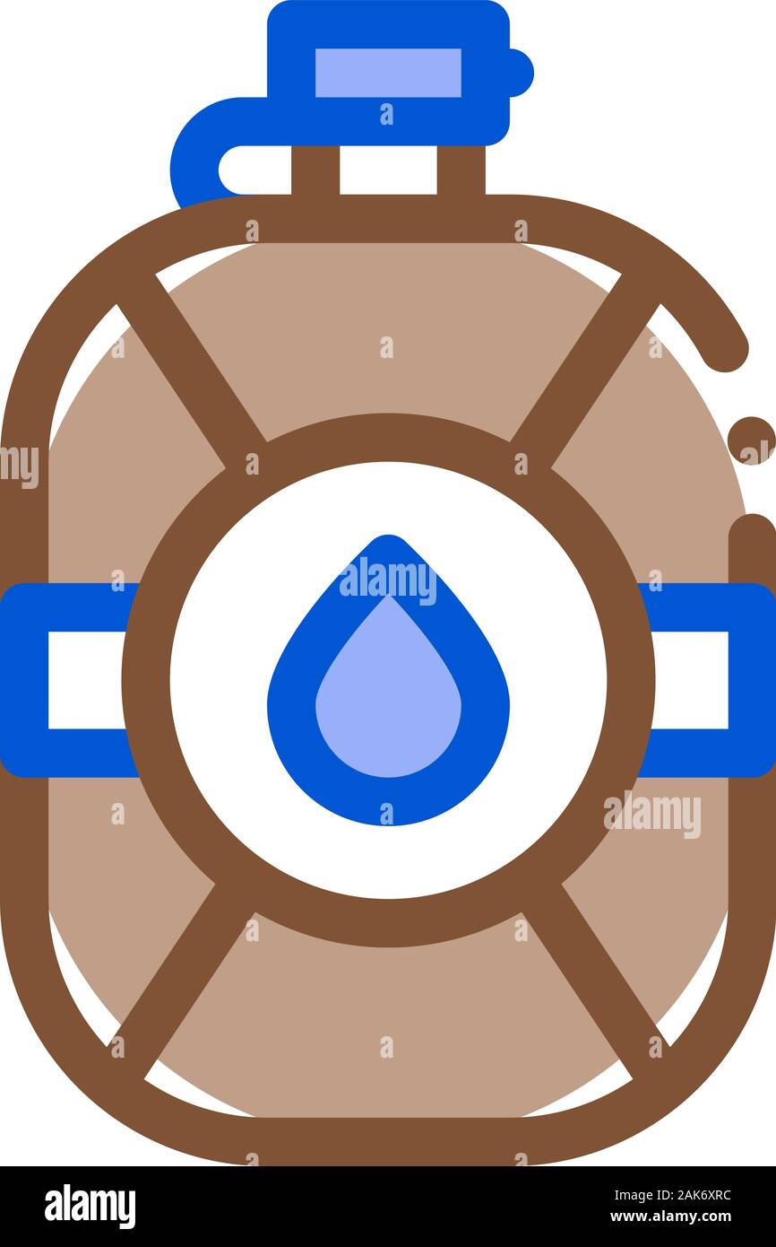 Water Flask Icon Vector Outline Illustration Stock Vector Image & Art ...