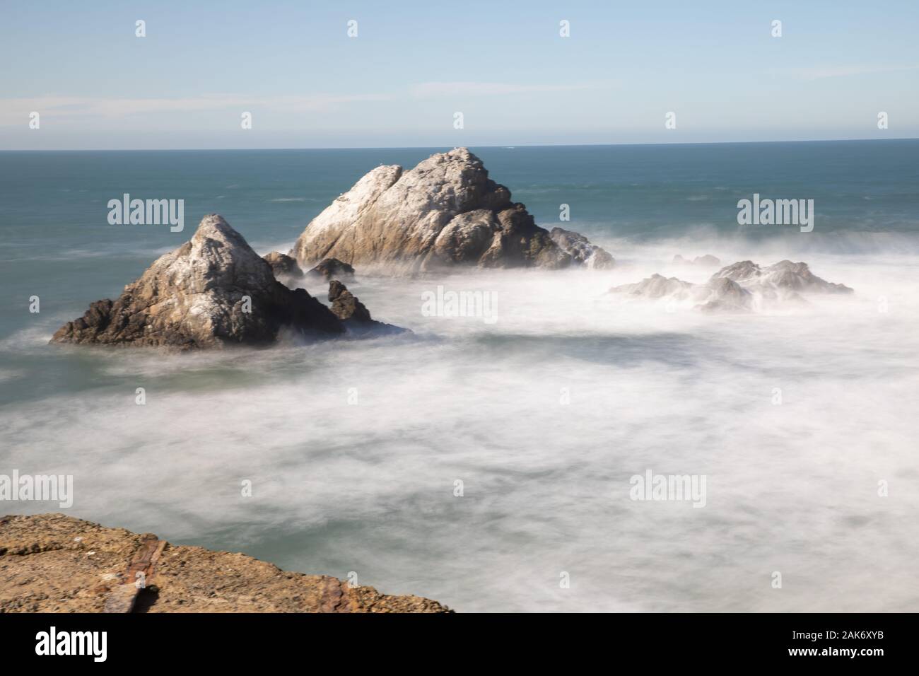Blue sky over Monterey Bay, California, USA Stock Photo - Alamy