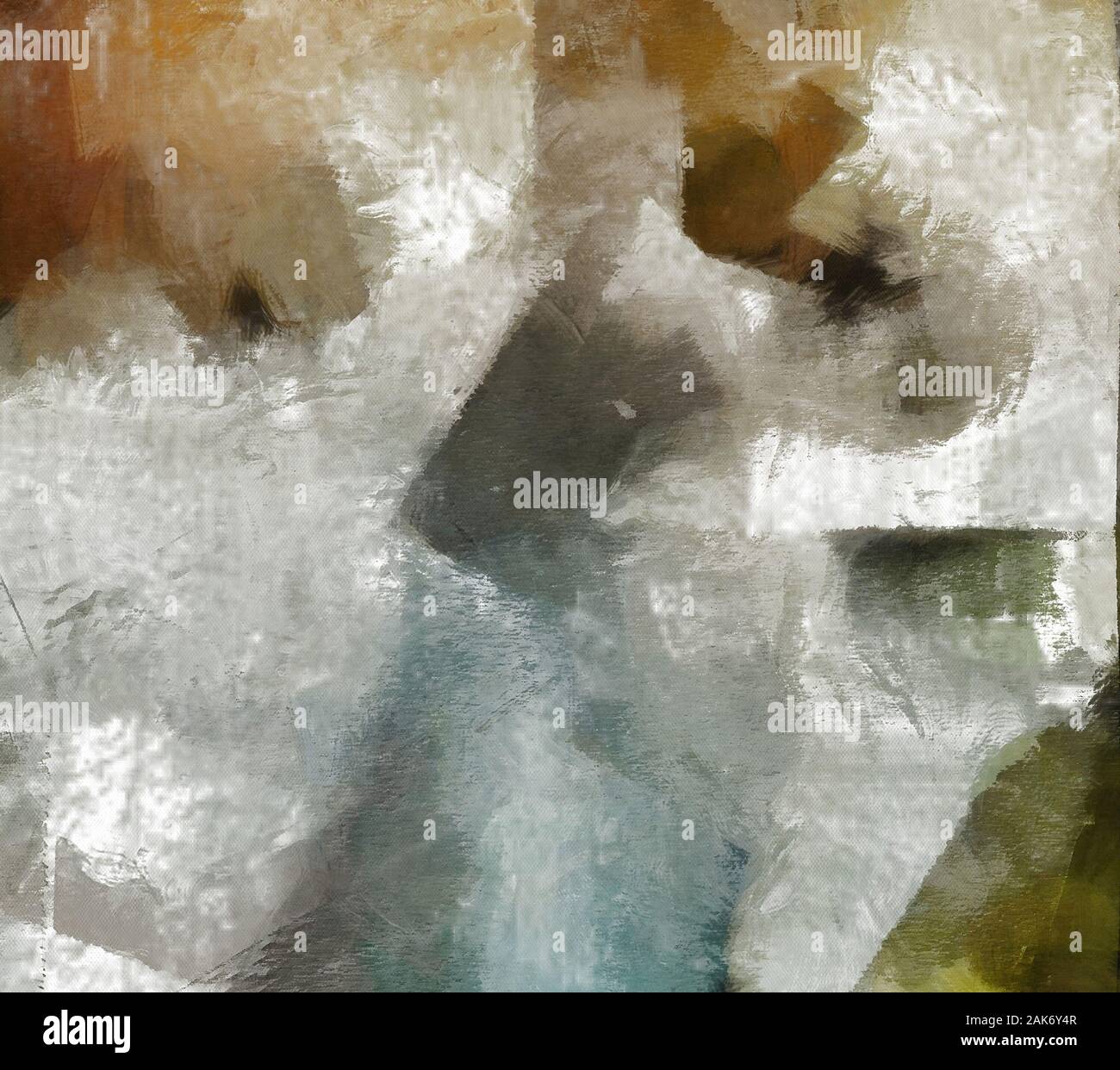 Muted Abstract Painting. Canvas. 3D rendering Stock Photo - Alamy