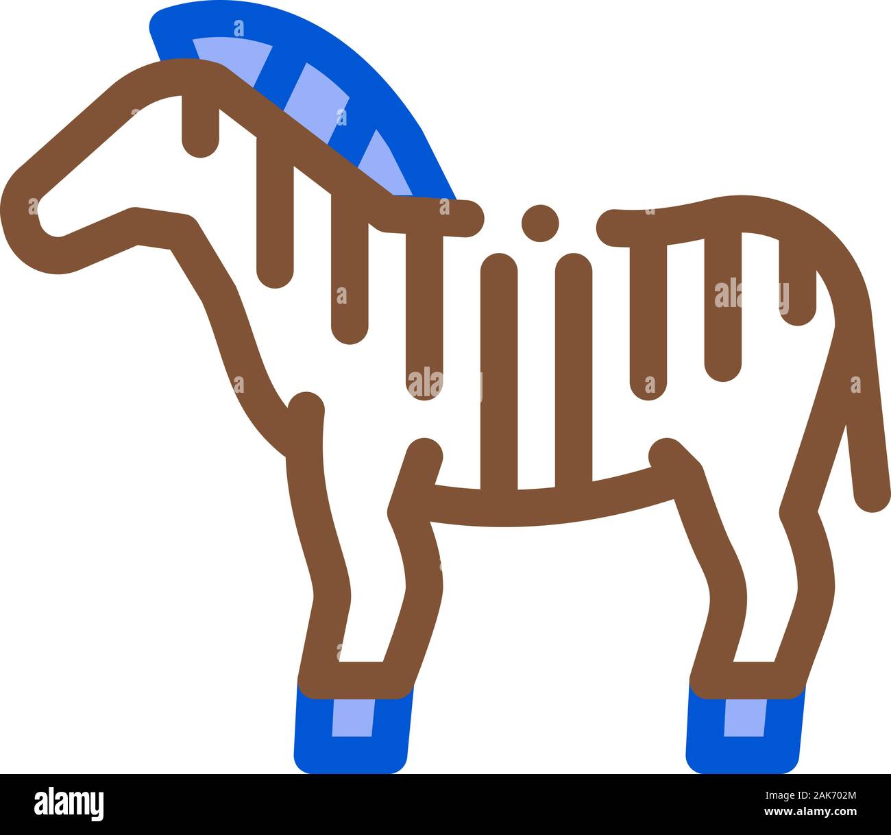 Zebra Icon Vector Outline Illustration Stock Vector Image And Art Alamy