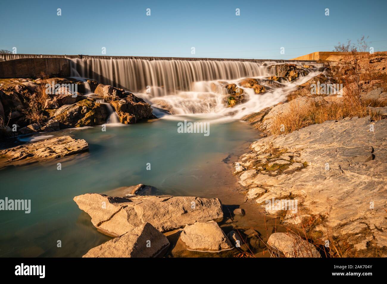 Low water dam in Llano Texas on the Llano river Stock Photo - Alamy