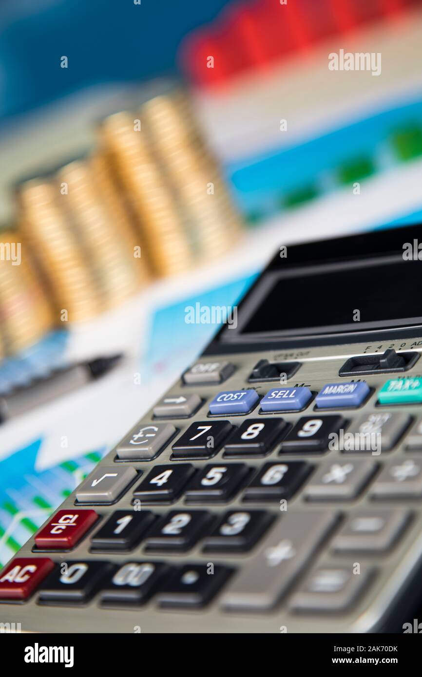 Business graph on chart background Stock Photo - Alamy