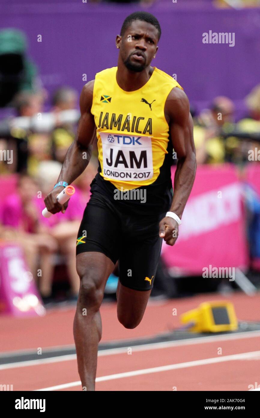 Jamari Rose (Jamaique) during the 1st Heats 4x400m Relay Men of the ...