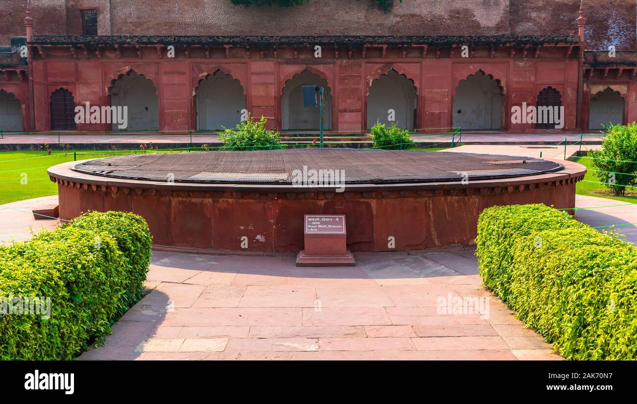Closed Abandoned Step Well in Diwan-I-Am, at Agra Fort ,india Stock ...