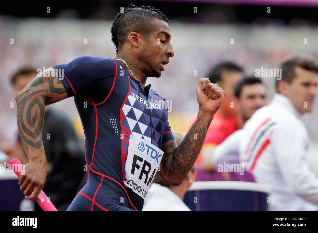 Teddy Atine - Venel (French) during the 1st Heats 4x400m Relay Men of ...