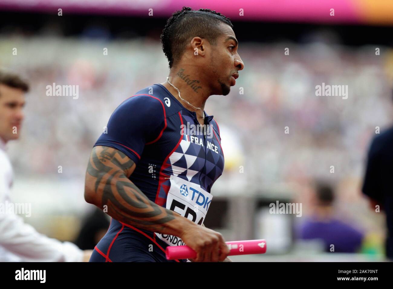 Teddy Atine - Venel (French) during the 1st Heats 4x400m Relay Men of ...
