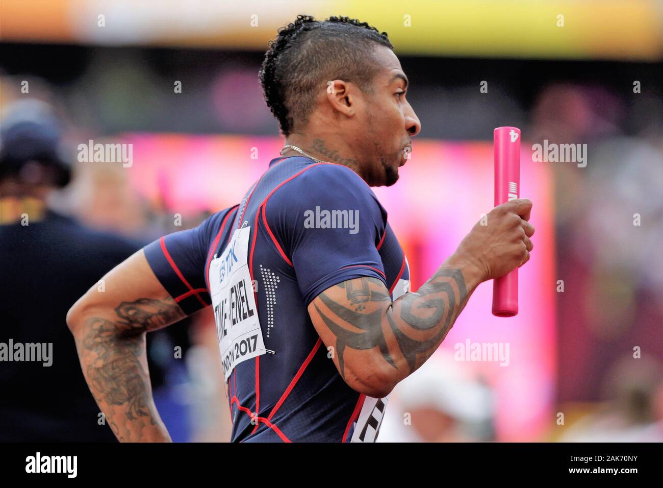 Teddy Atine - Venel (French) during the 1st Heats 4x400m Relay Men of ...