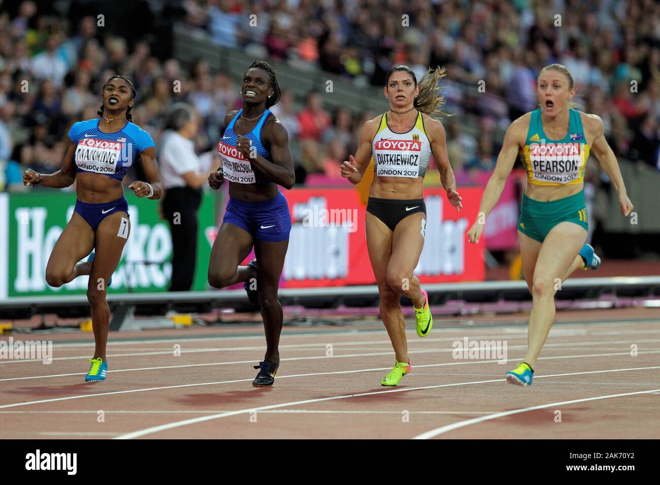 Christina Clemons ( USA) ,Dawn Harper-Nelson (USA),Pamela Dutkiewicz ...