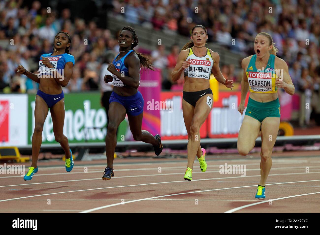 Christina Clemons ( USA) ,Dawn Harper-Nelson (USA),Pamela Dutkiewicz ...