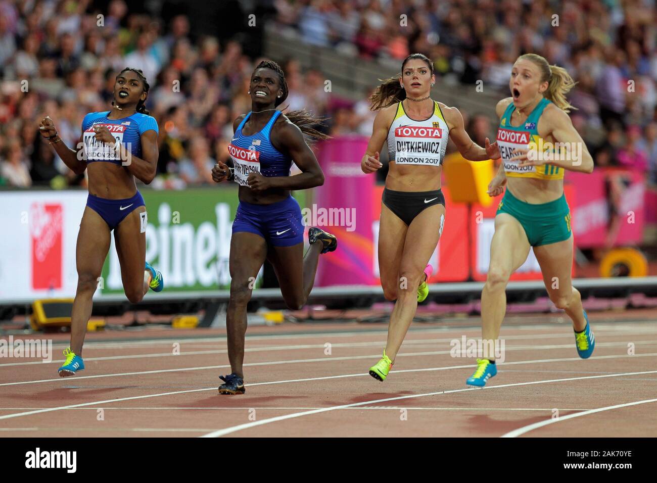 Christina Clemons ( USA) ,Dawn Harper-Nelson (USA),Pamela Dutkiewicz ...